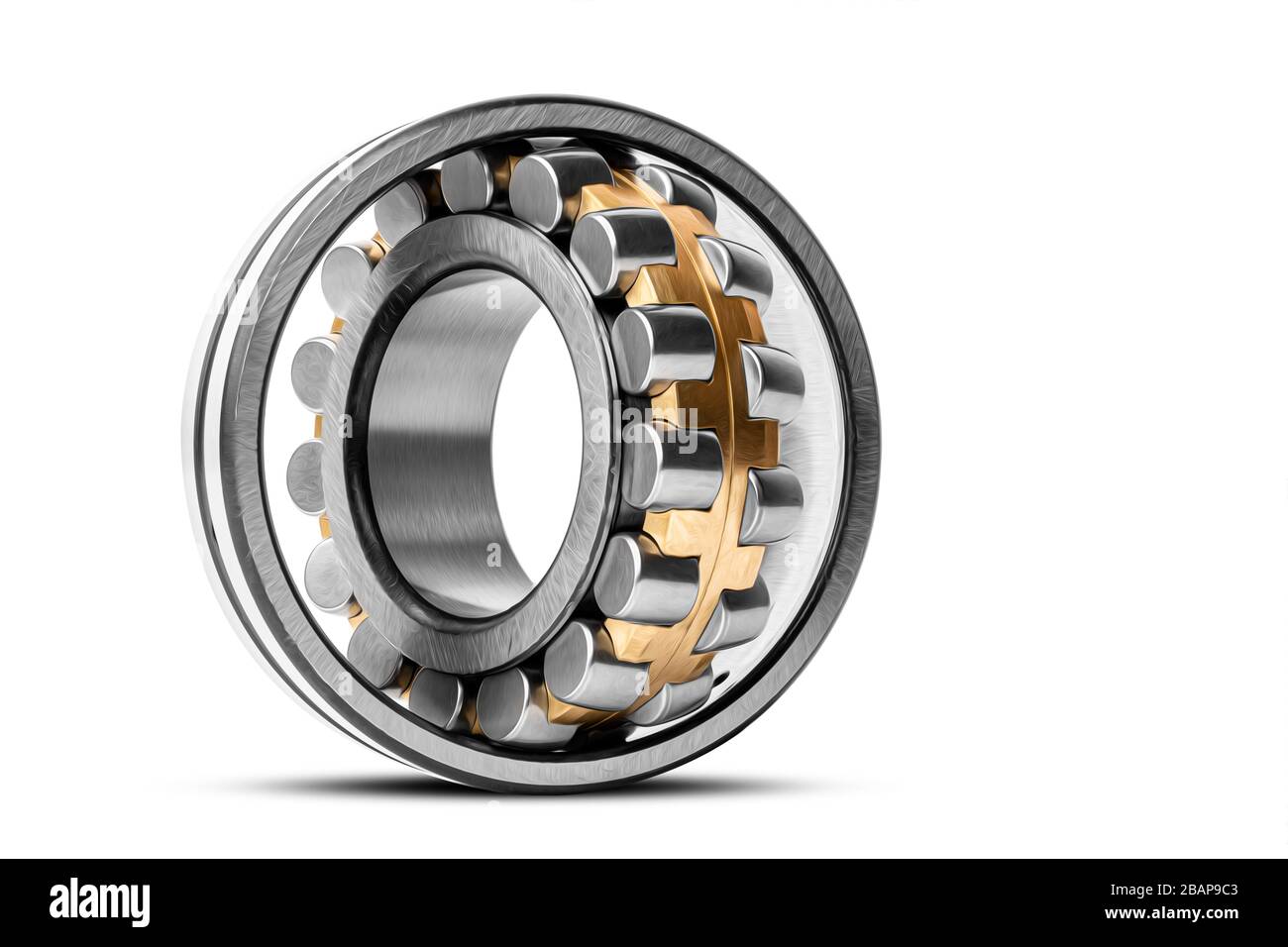 Roller bearing on white background isolated. Part of the car Stock ...
