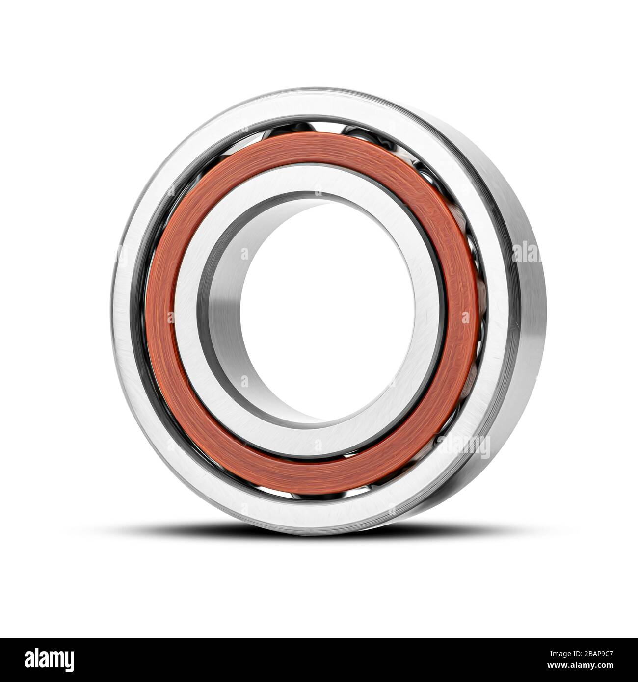 Close up of bearings for industry on white isolated background. Part of ...