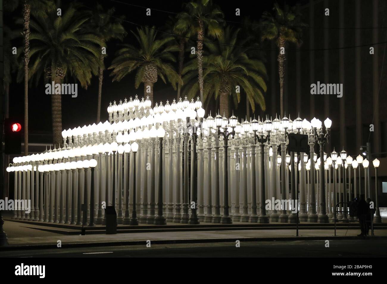 Los Angeles, USA. 28th Mar, 2020. An exterior view of the 'Urban Light ...