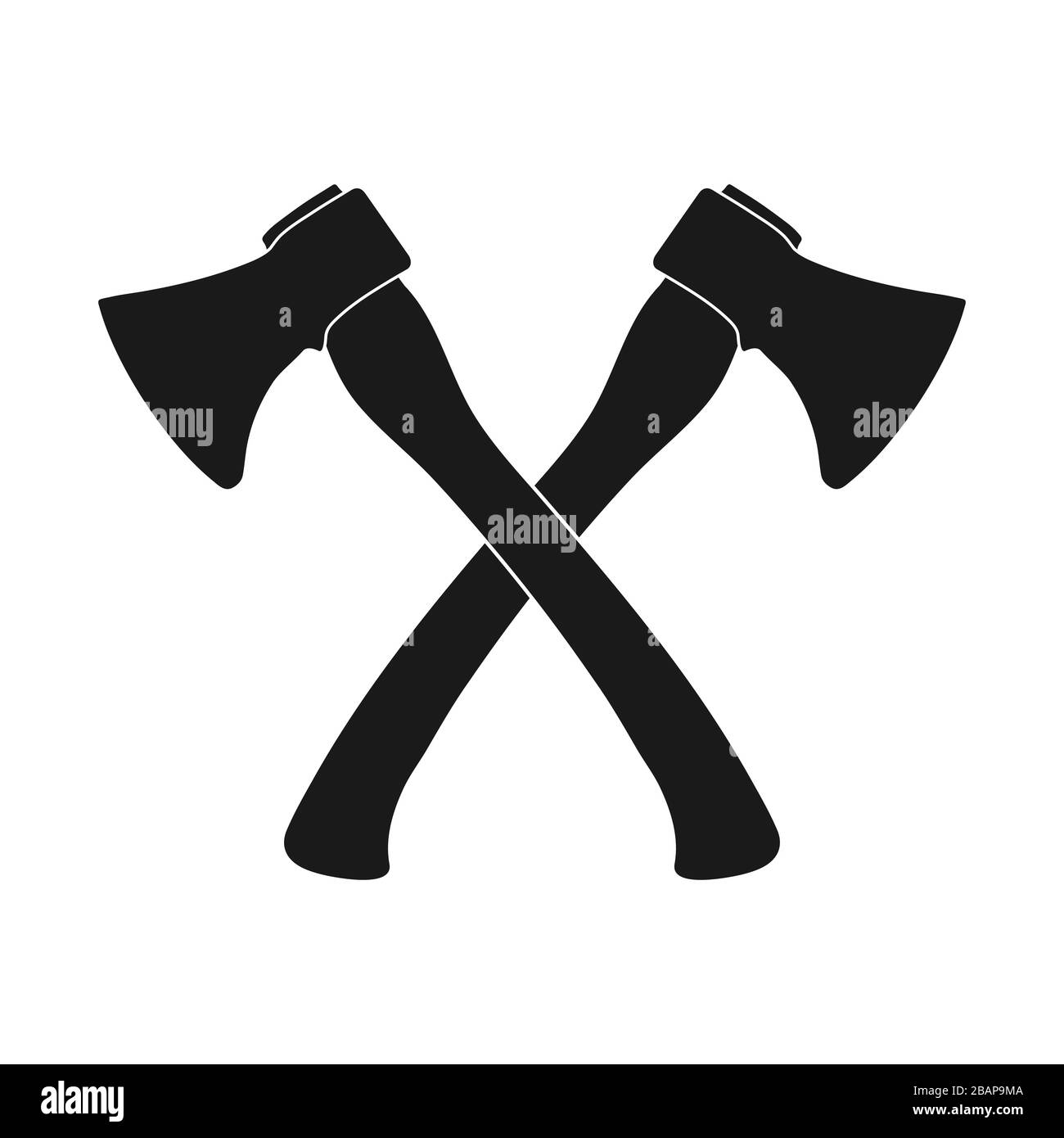 Icon of an axe. Two crossed axes. Simple flat design, stock illustration Stock Vector Image ...