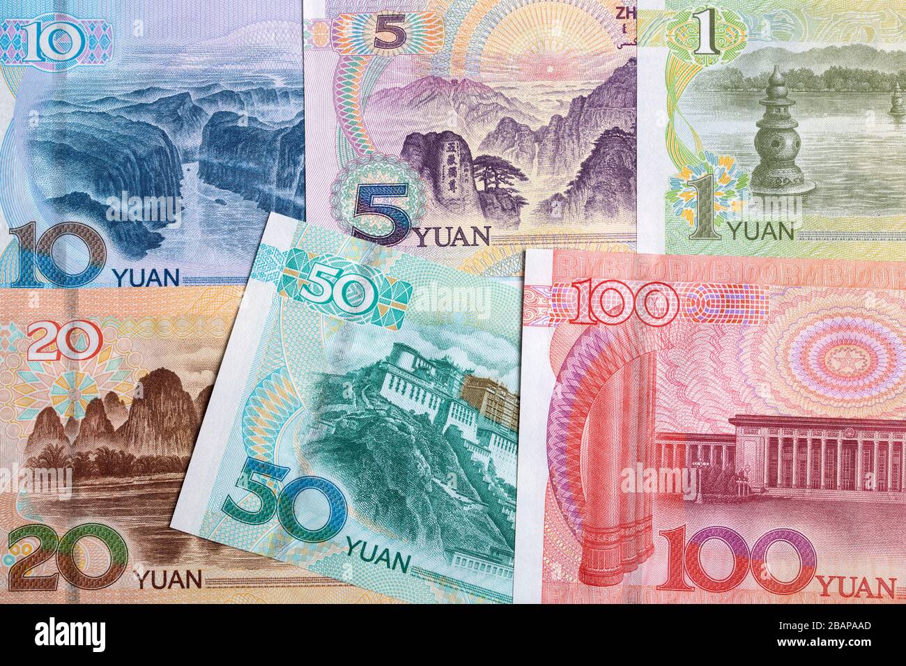 Chinese money - yuan a business background Stock Photo - Alamy