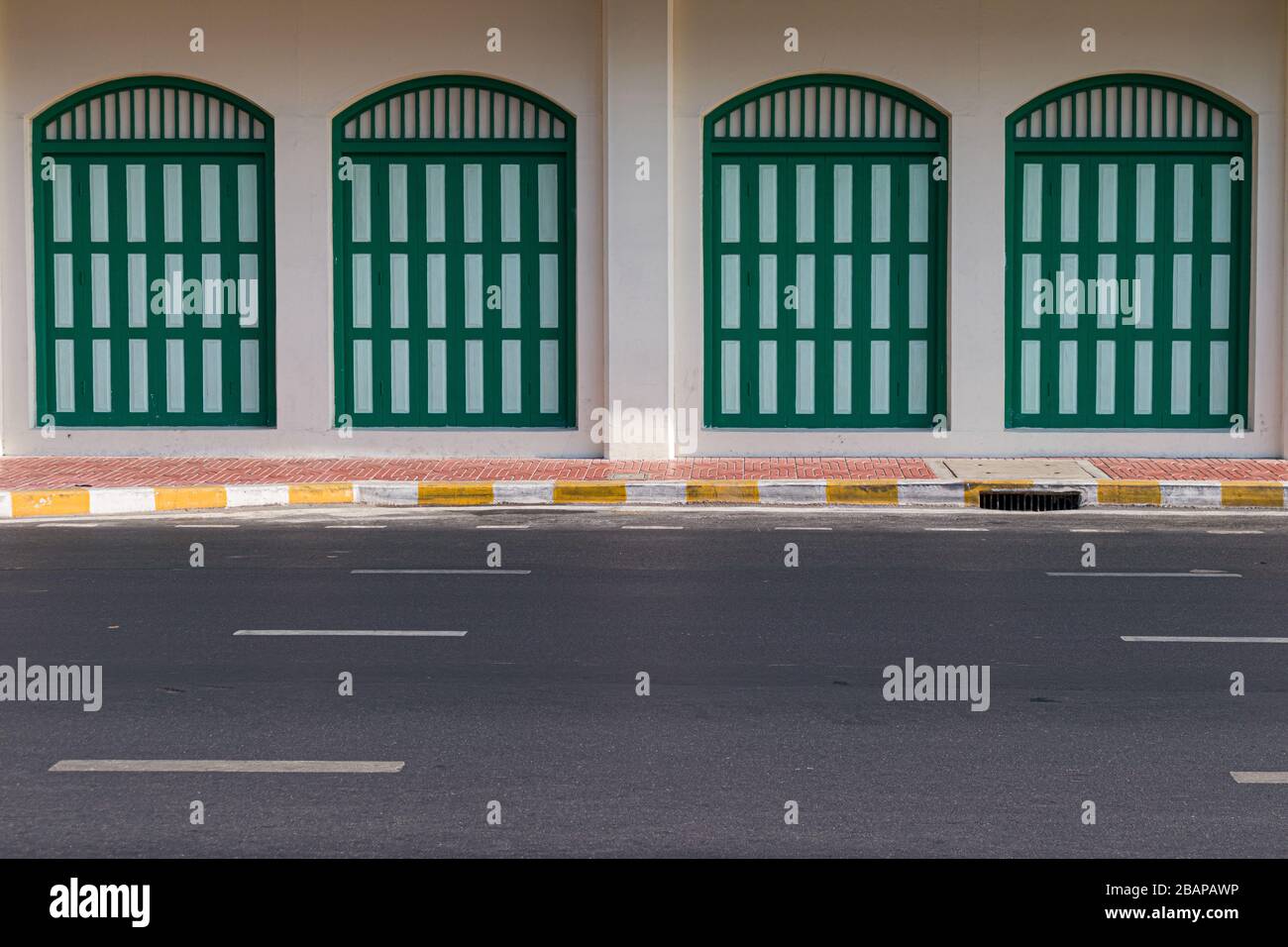 A big build wall with windows. Subway stations architecture Stock Photo ...