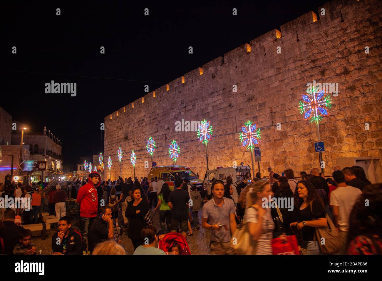 Jerusalem Festival of Light -Culture of Israel Stock Photo - Alamy