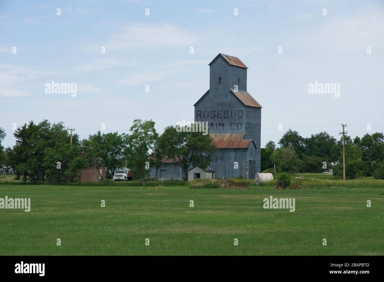Wood USA - 25 June 2013 - Grain elevator in Wood South Dakota Stock ...