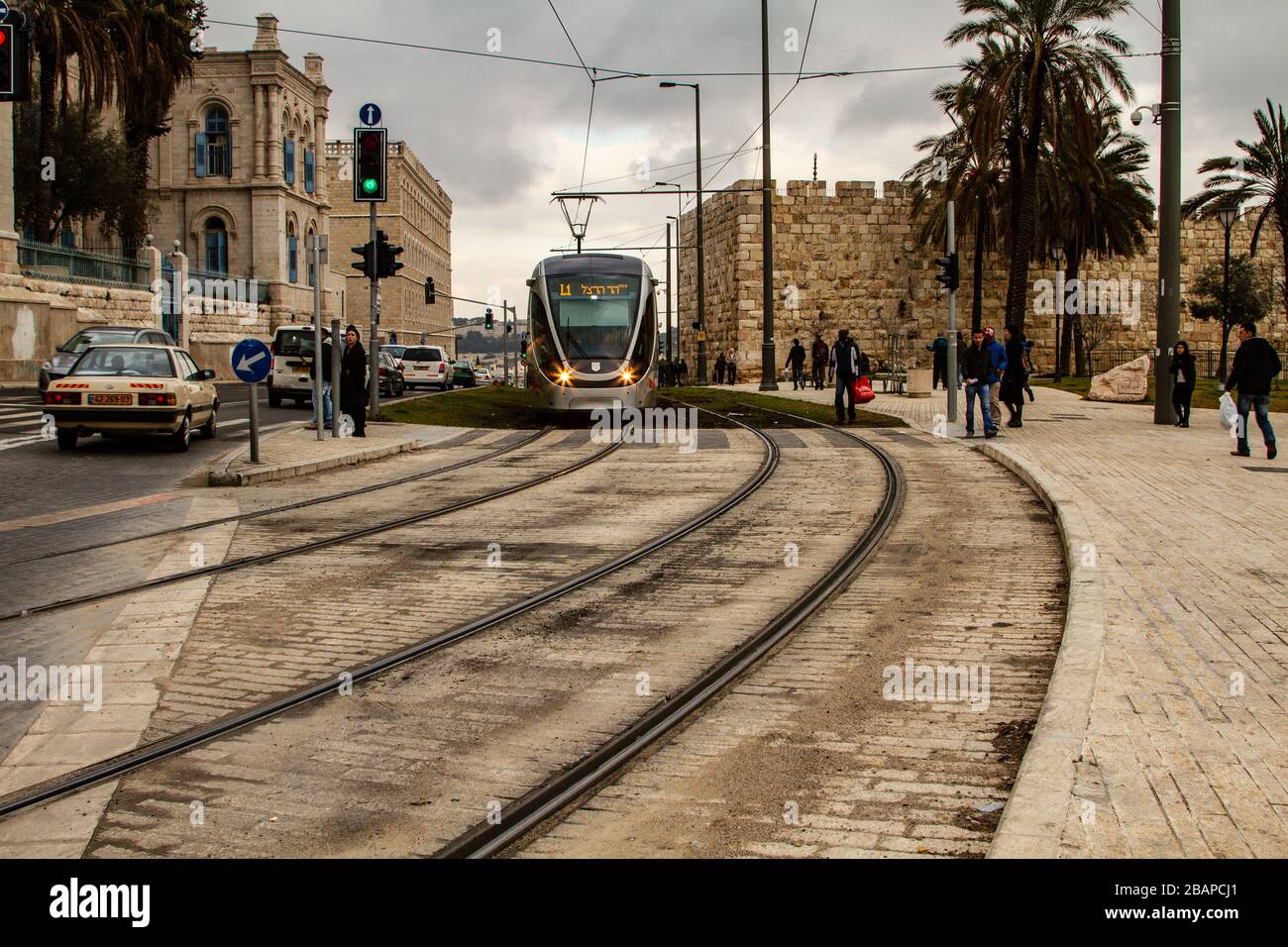 Jerusalem Light Rail Stock Photo - Alamy