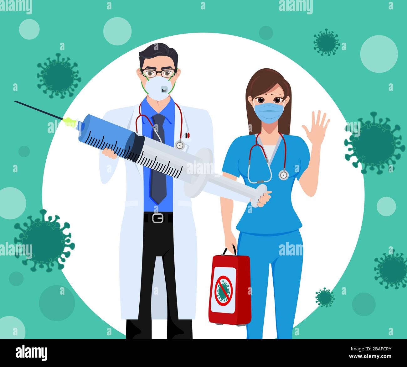 Medical character vector concept design. Doctor and nurse hospital ...