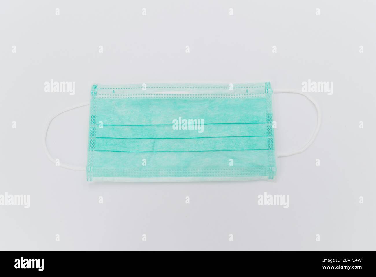 isolated Hygienic Mask (green color) in studio light on white ...