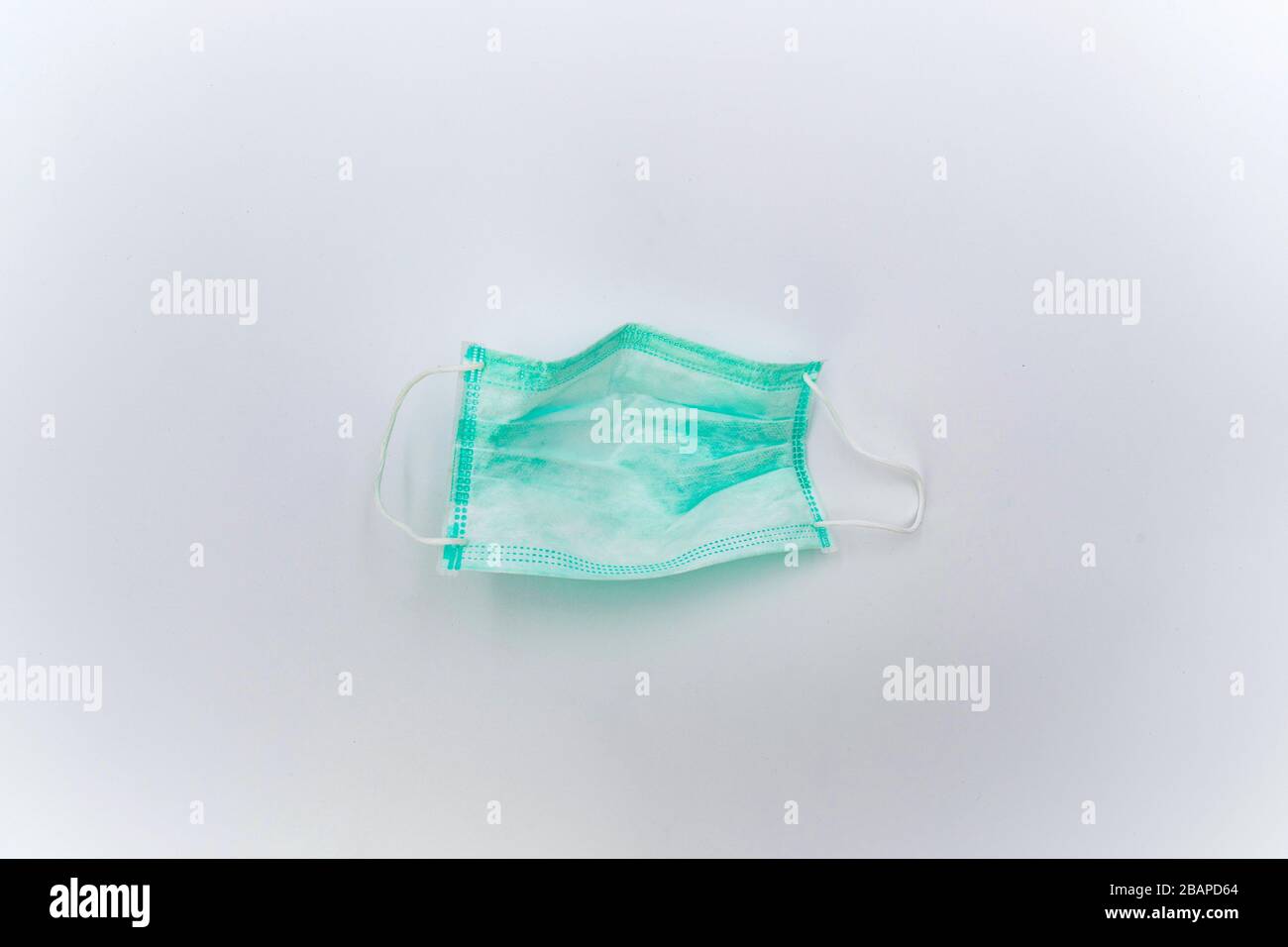 isolated Hygienic Mask (green color) in studio light on white ...