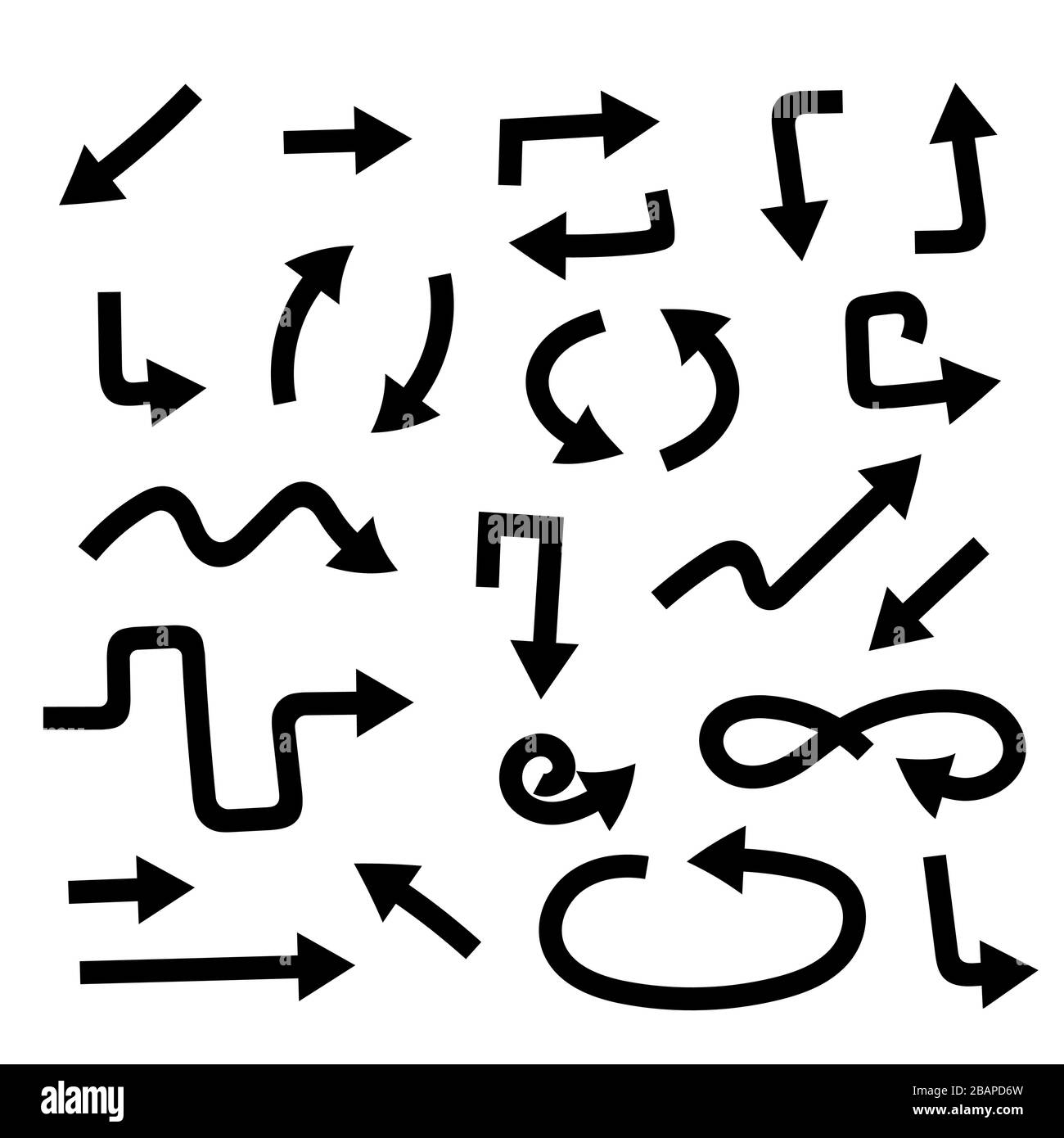 Black bold simple arrows and arrow combination Stock Vector Image & Art ...