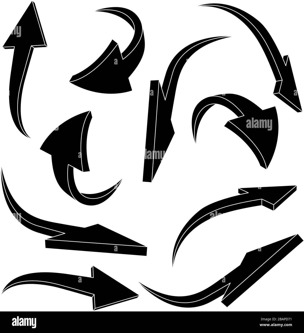 Up and down arrows. Black outline icons Stock Vector Image & Art - Alamy