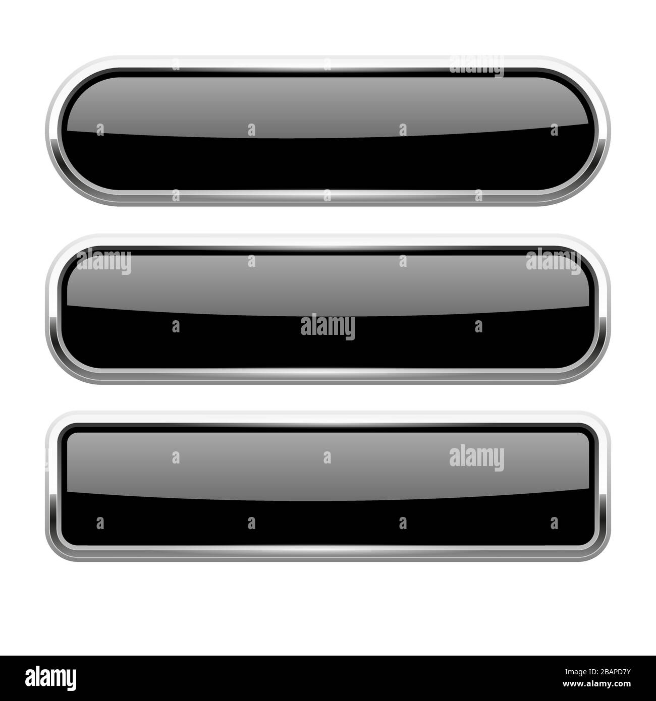 Black banner on metal Stock Vector Images - Alamy