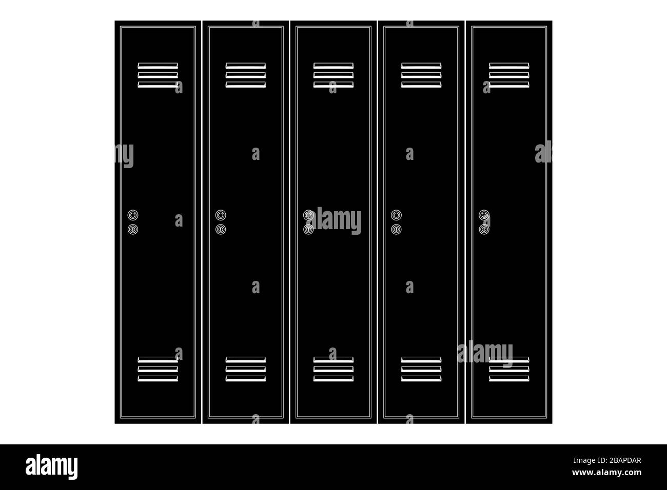 Lockers. Black outline drawing Stock Vector Image & Art - Alamy