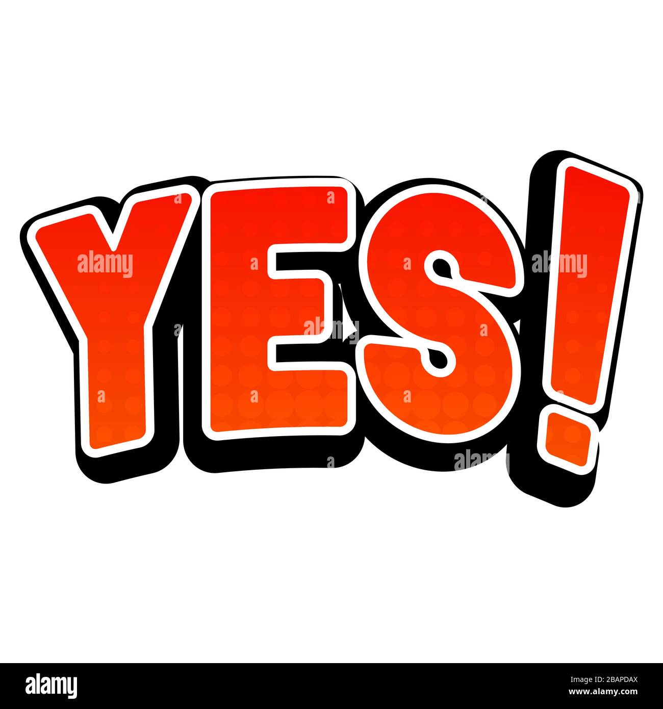 YES red sign in comic book style Stock Vector Image & Art - Alamy