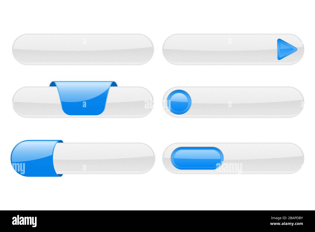 White web buttons with blue tags Stock Vector Image & Art - Alamy