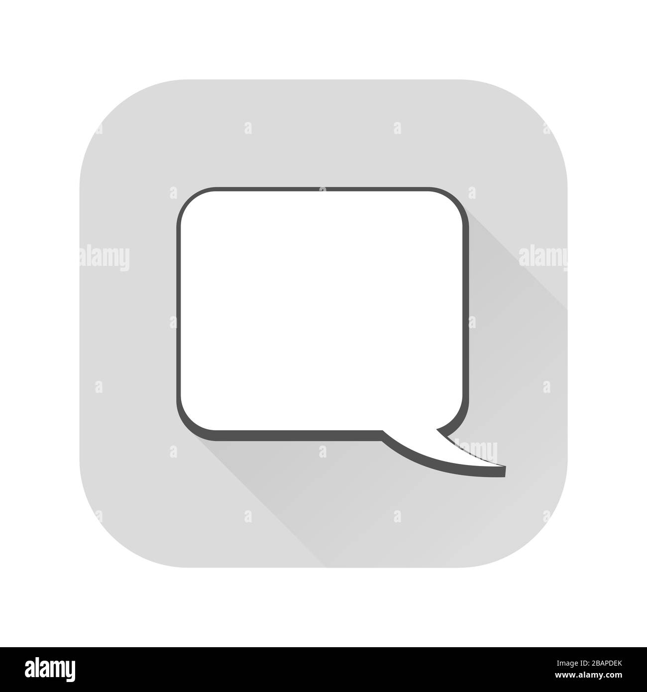 Speech bubble. Blank icon on gray background Stock Vector Image & Art ...