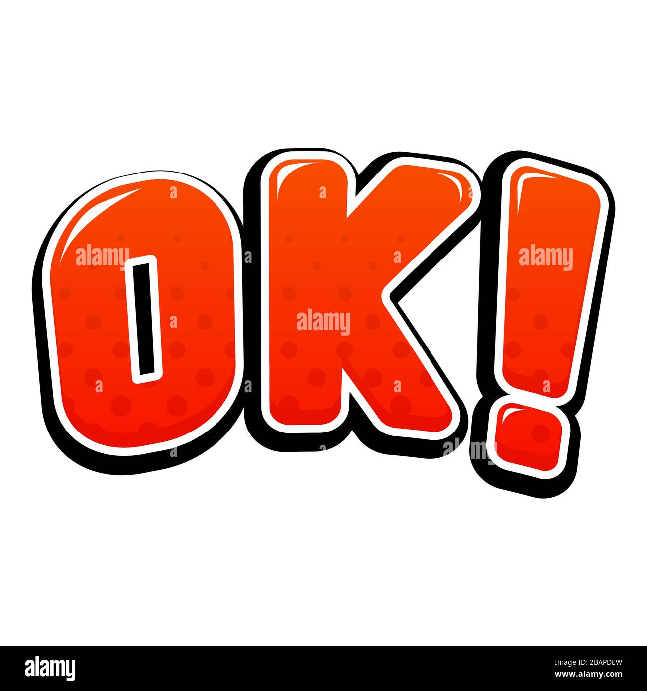 Comic text ok pop art Stock Vector Images - Alamy