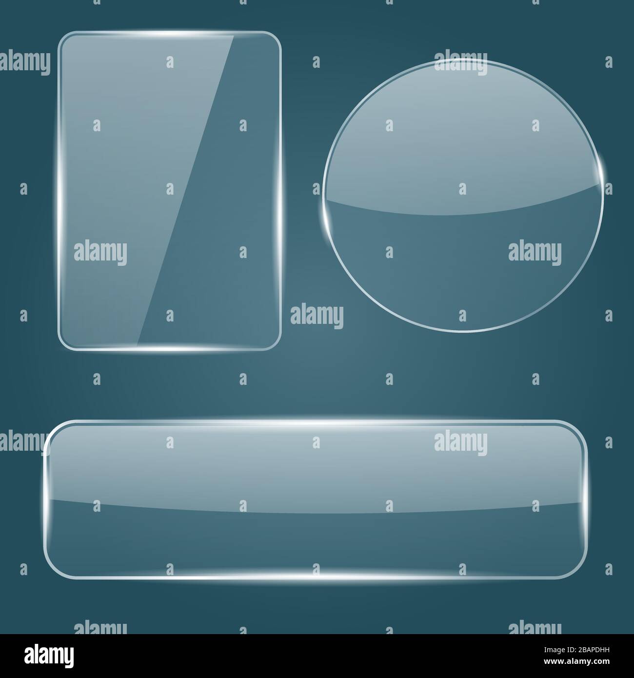 Glass transparent plates on dark background Stock Vector Image & Art ...