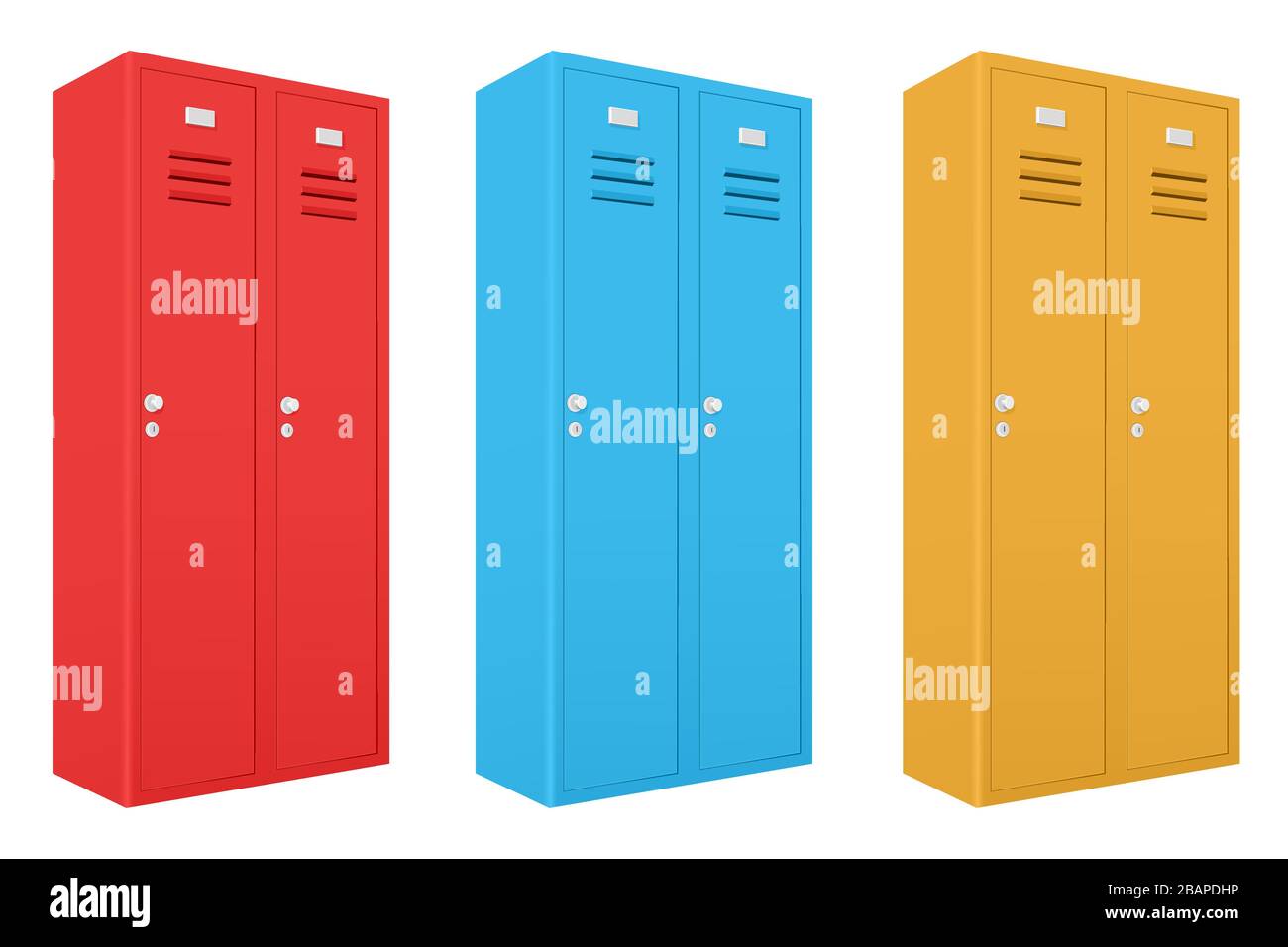 Colored section of lockers Stock Vector Image & Art - Alamy