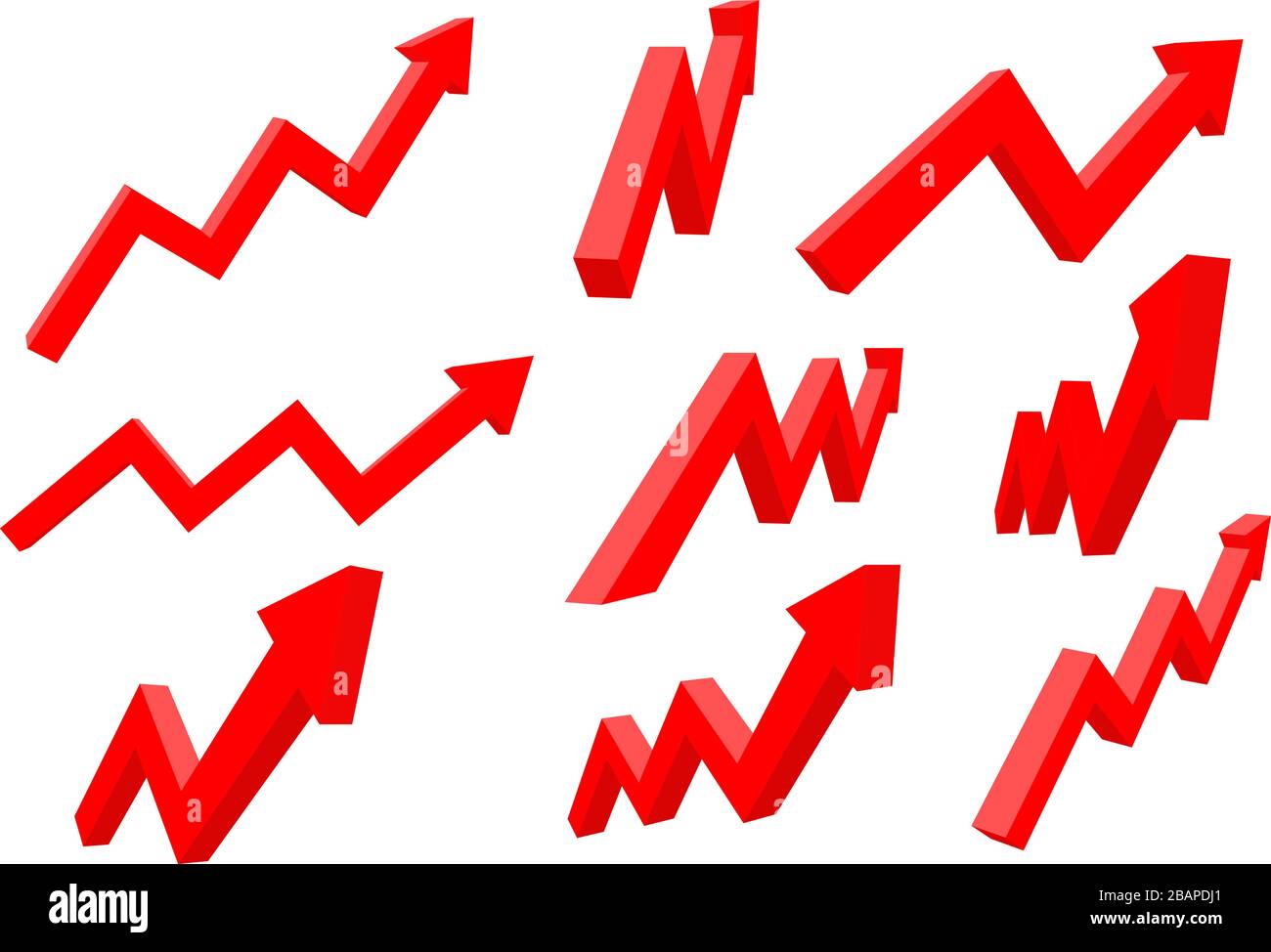 3d graph red diagram growth chart success Stock Vector Images - Alamy