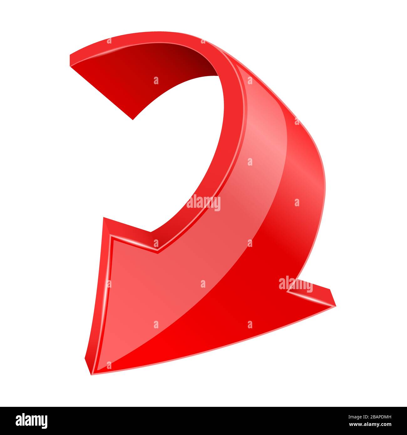 Red down arrow Cut Out Stock Images & Pictures - Alamy