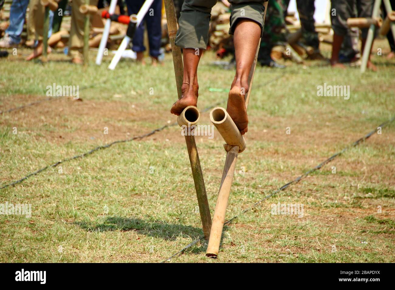 Engrang Bambu, a traditional game from Indonesia Stock Photo - Alamy
