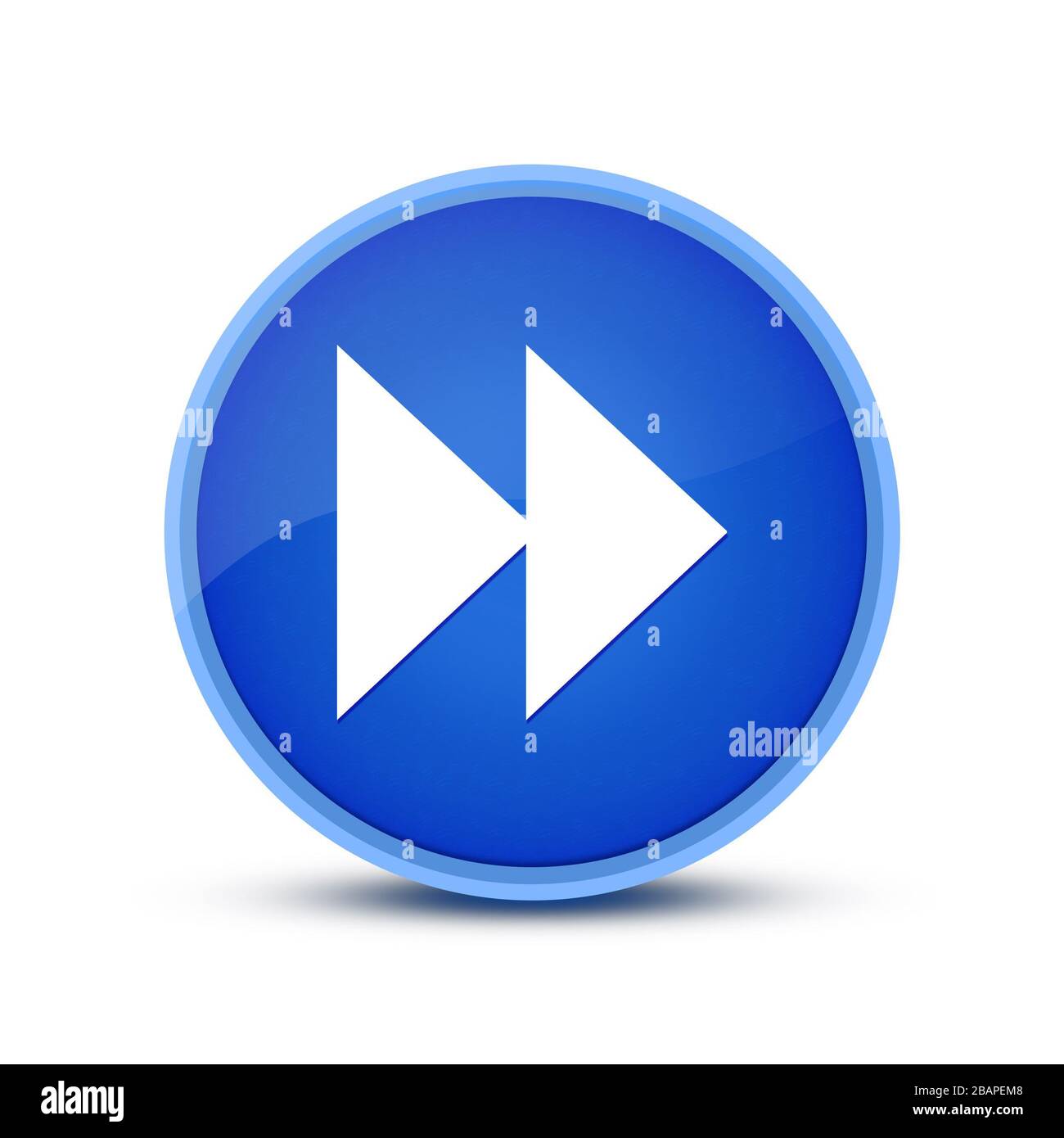 Fast forward sign icon blue hi-res stock photography and images - Alamy