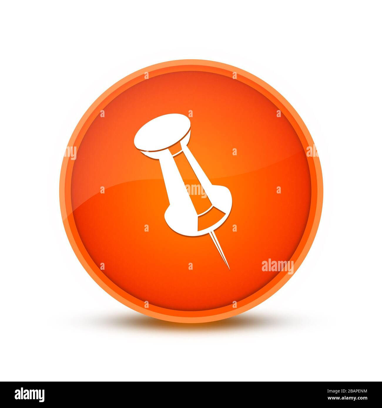 Orange Pushpin Png