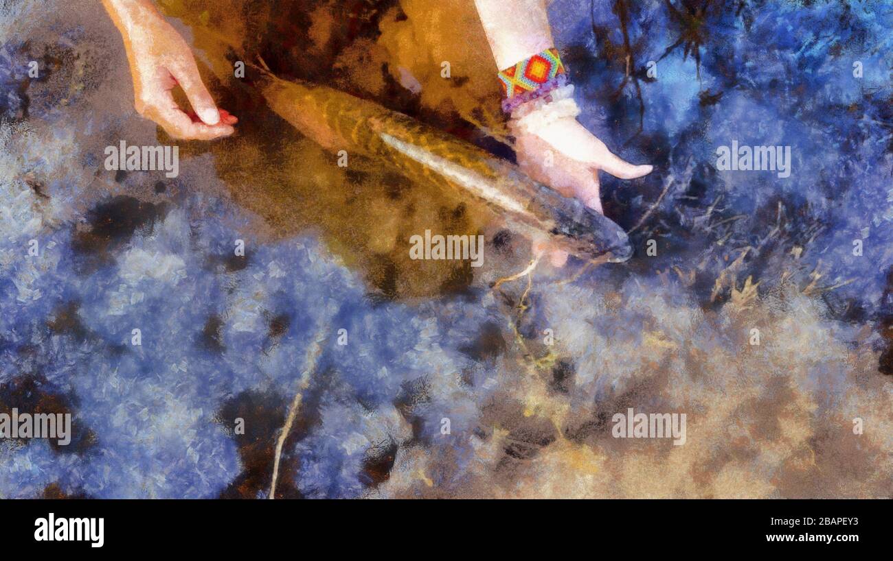 Fisherman holding northern pike hi-res stock photography and images - Alamy