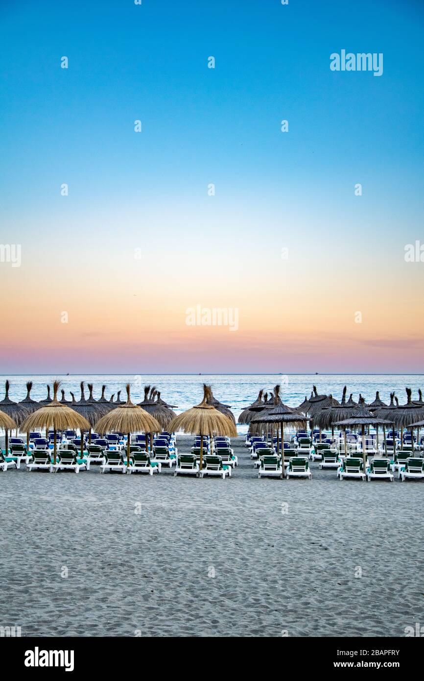 Empty beach at twilight hi-res stock photography and images - Alamy