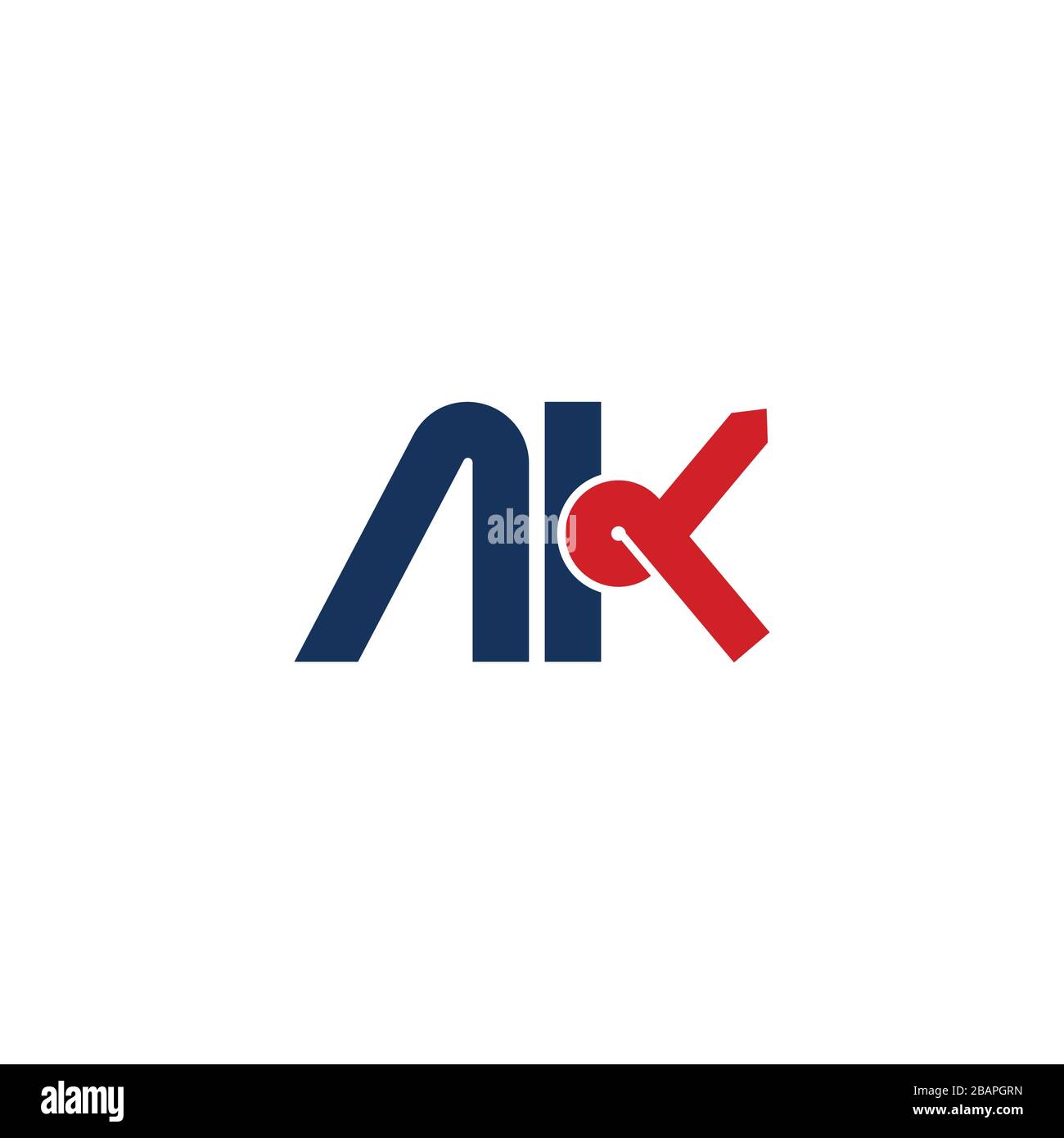 Initial Letter ak logo or ka logo vector design template Stock Vector ...