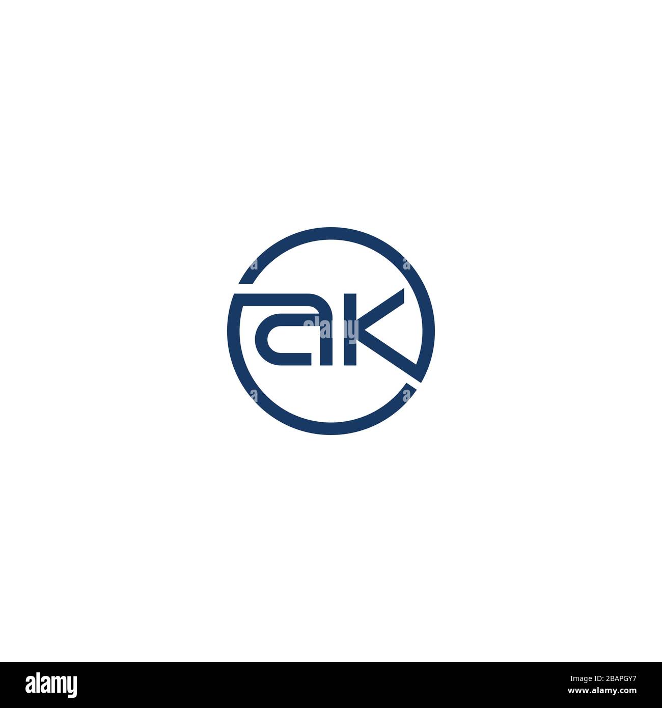 Initial Letter ak logo or ka logo vector design template Stock Vector ...