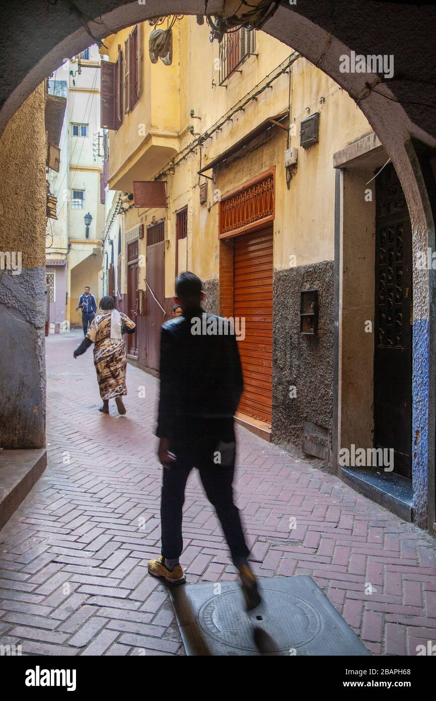Tangier, Morocco: people walking in the Medina Stock Photo - Alamy
