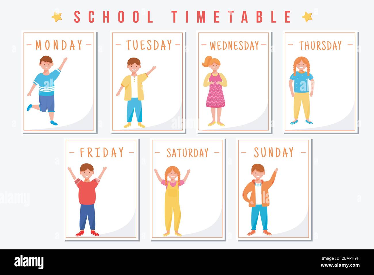 School timetable vector template Stock Vector Image & Art - Alamy
