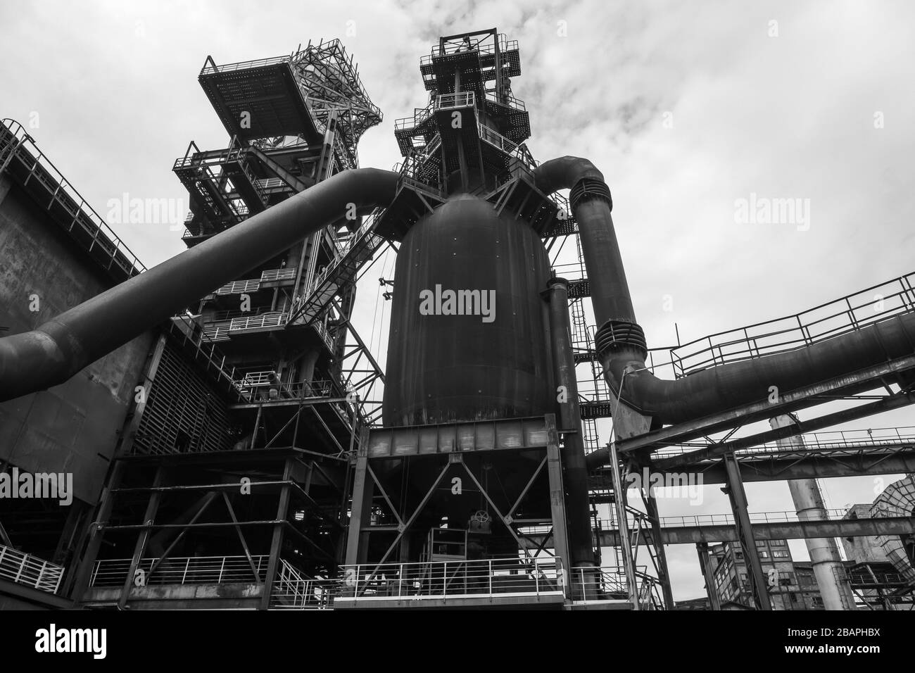 Old rusty construction of abandoned metallurgical plant Stock Photo - Alamy