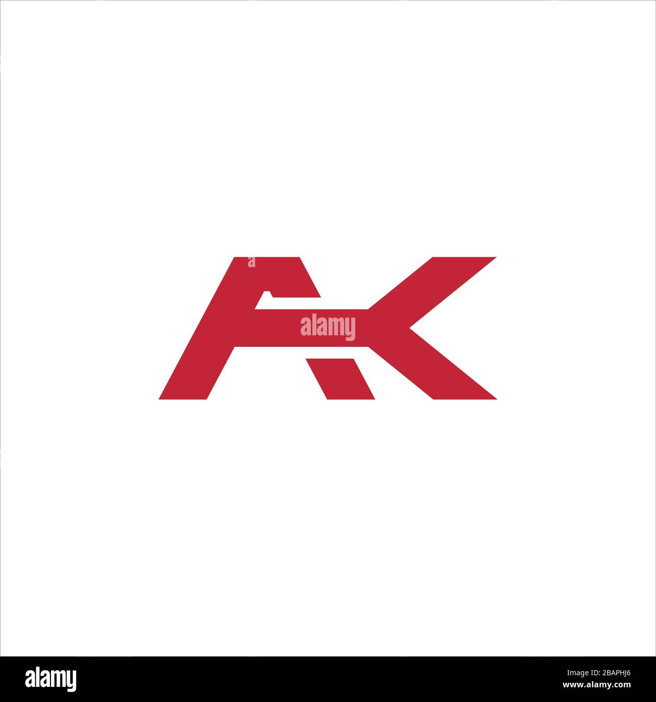 Initial Letter ak logo or ka logo vector design template Stock Vector ...