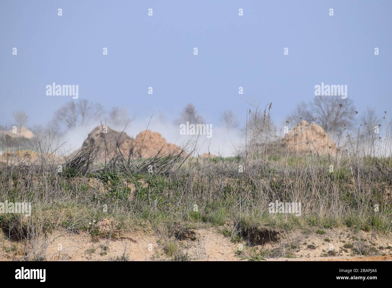 Clouds of Dust over the Horizon Stock Photo - Alamy