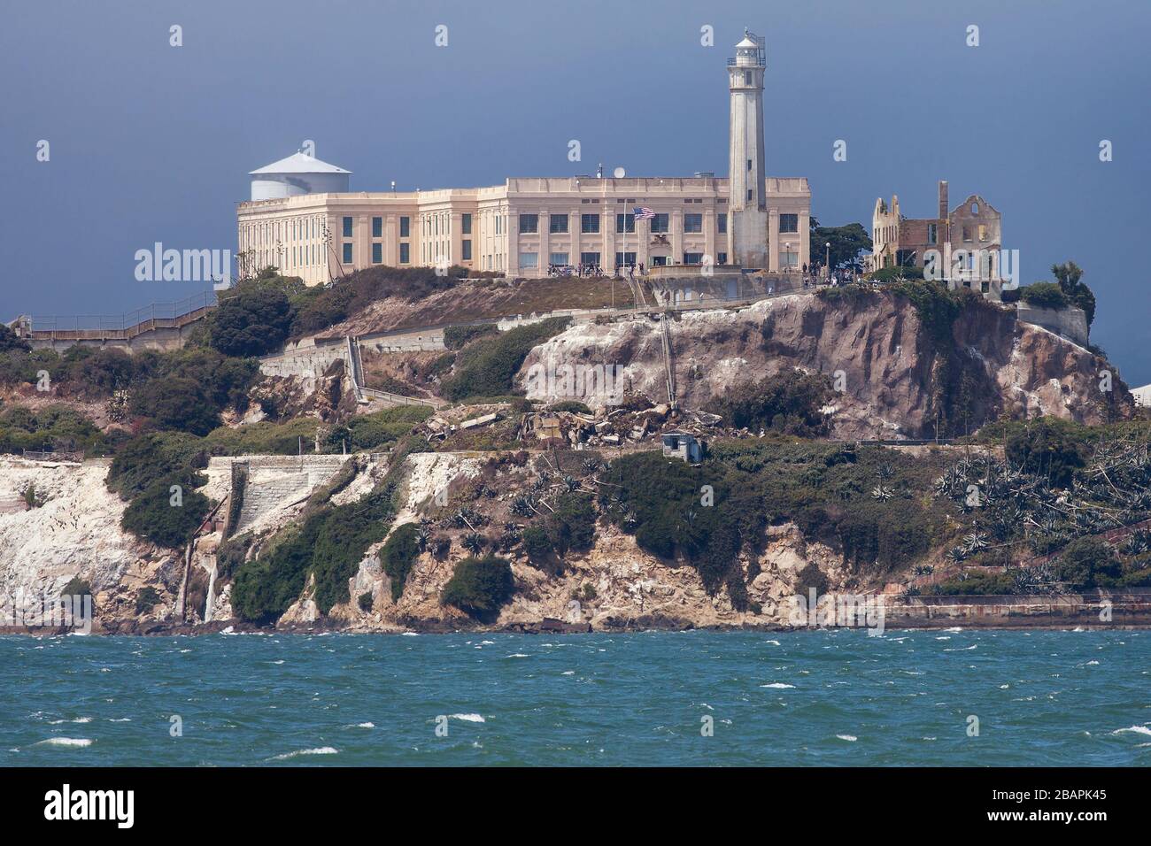 Alcatraz Prison seen from Pier 39, San Francisco, California, USA Stock ...