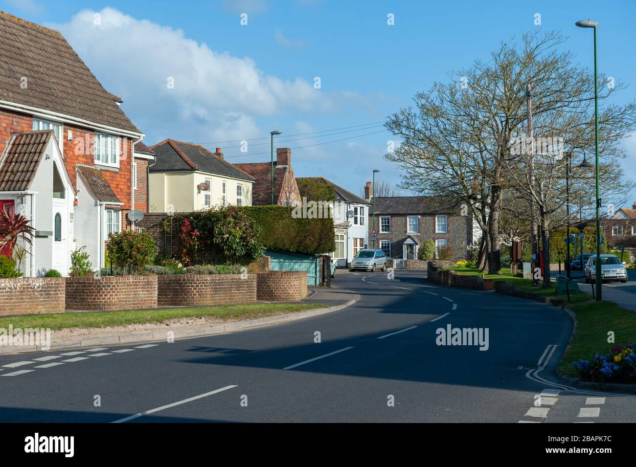 The quiet and empty streets of East Preston village were during the ...