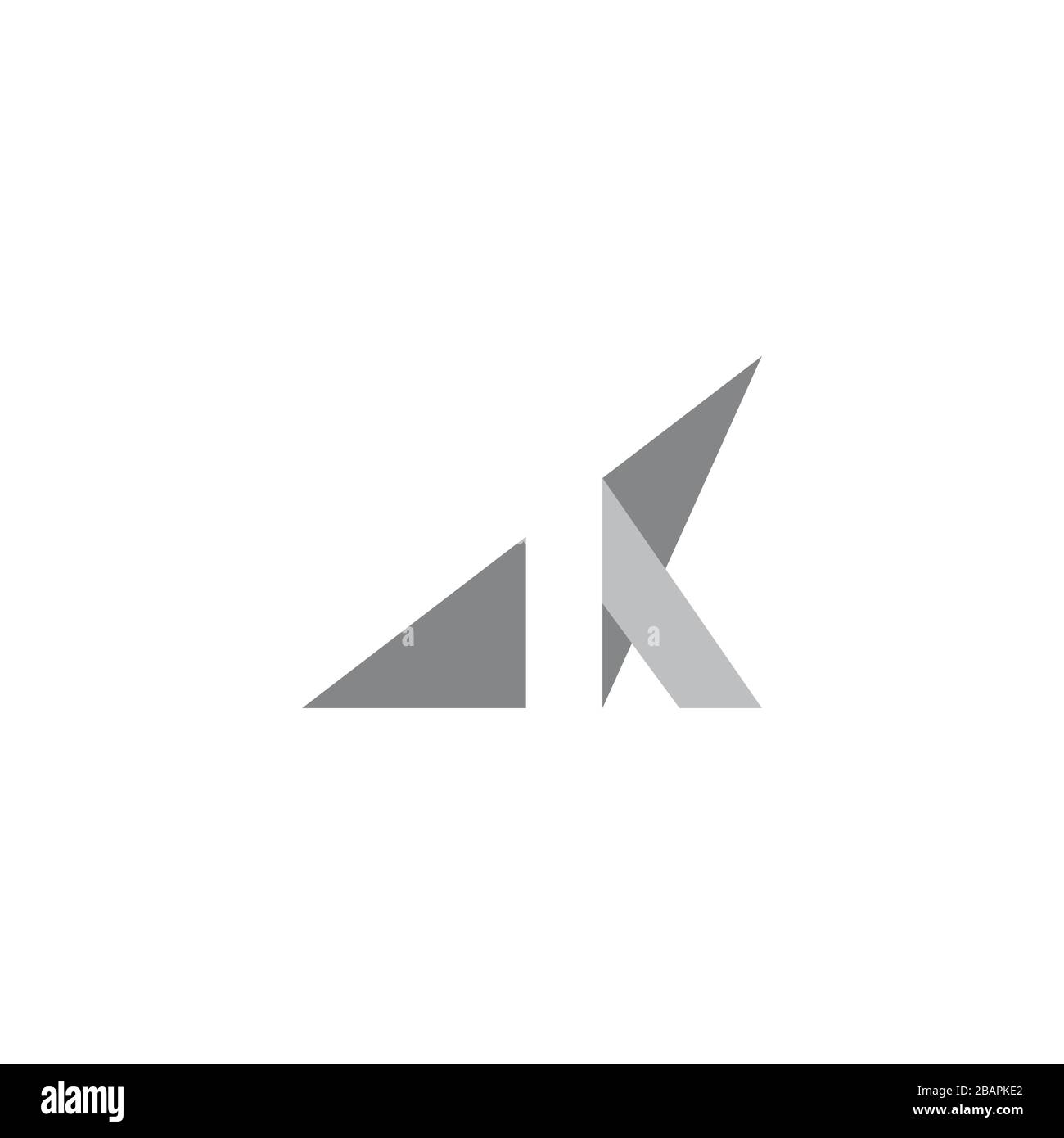 Initial Letter ak logo or ka logo vector design template Stock Vector ...