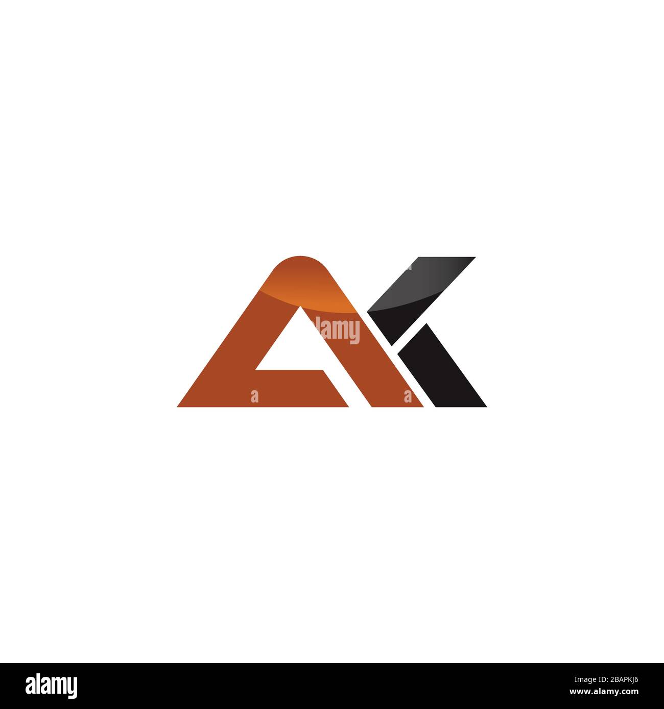 Initial Letter ak logo or ka logo vector design template Stock Vector ...