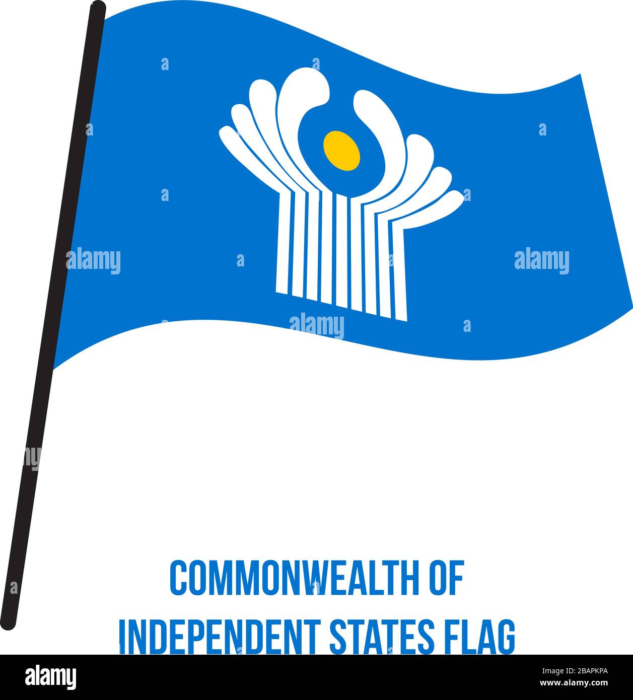 Commonwealth of Independent States Flag Waving Vector Illustration on ...