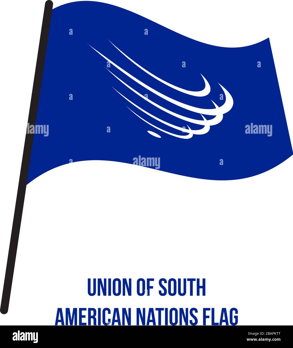 Union of South American Nations (UNASUR) Flag Waving Vector ...