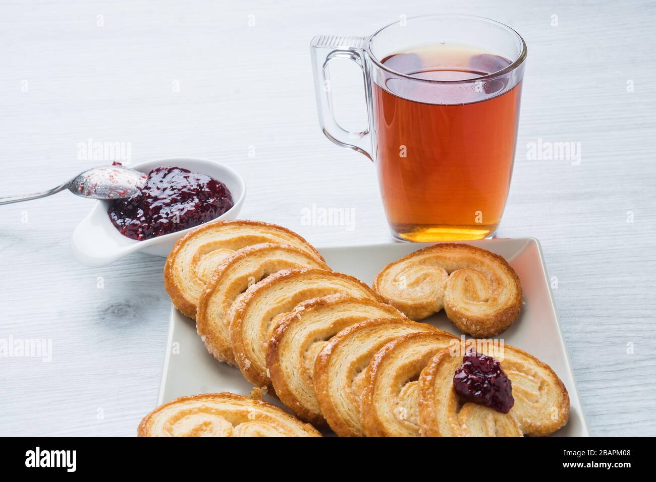 A tasty fresh cookie from the layered dough was photographed in the ...