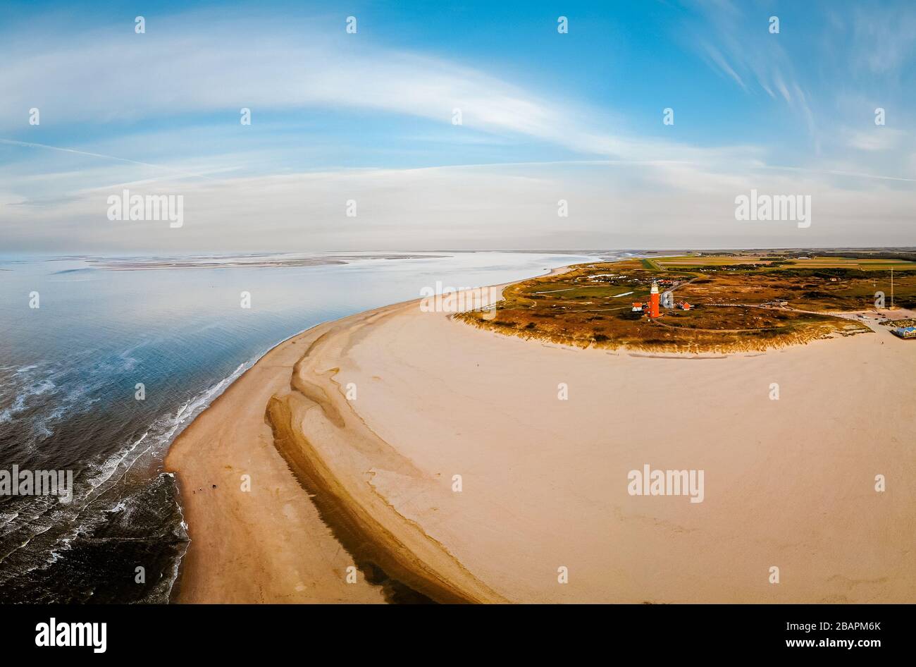 Texel lighthouse during sunset Netherlands Dutch Island Texel Stock ...