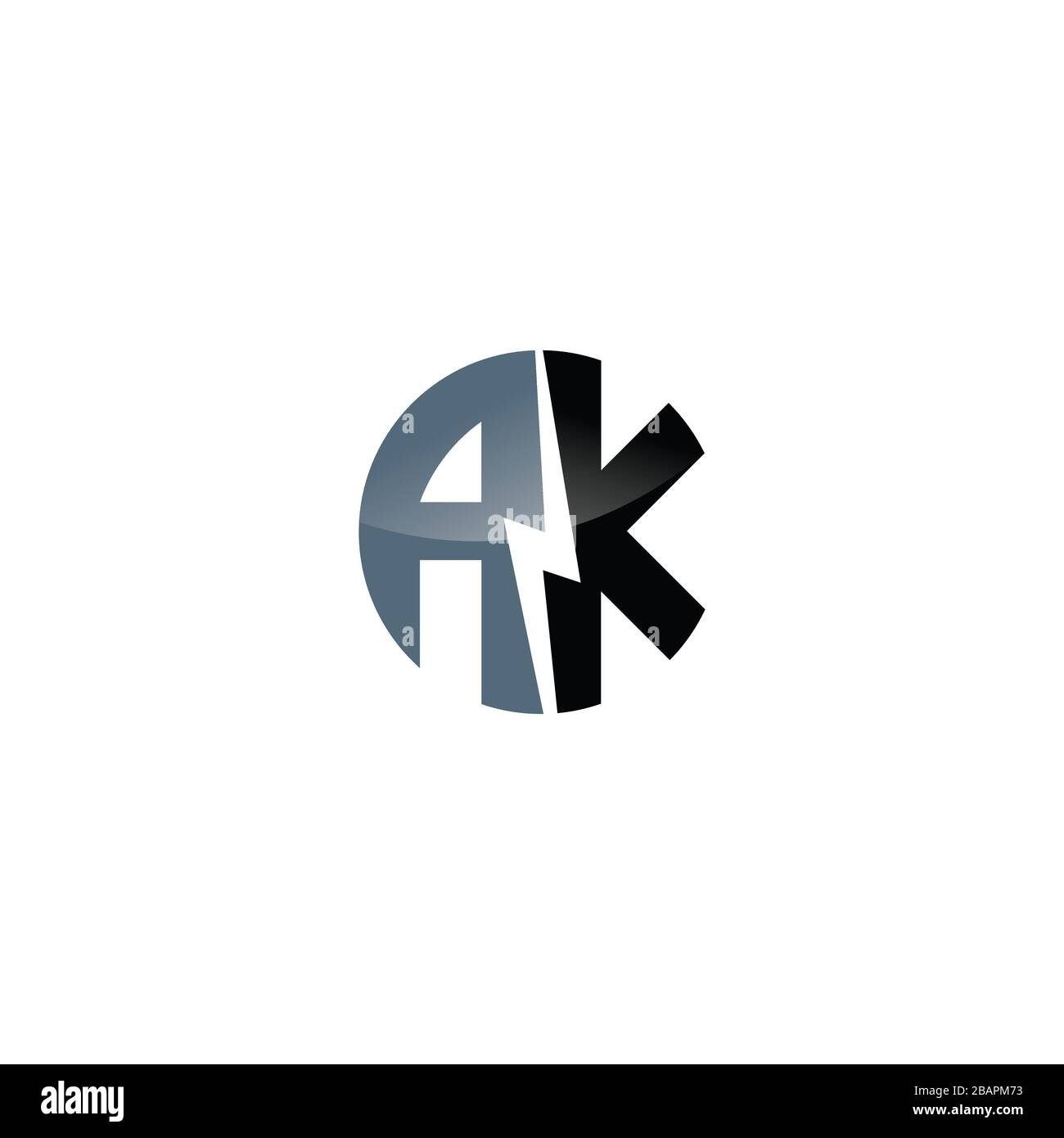 Initial Letter ak logo or ka logo vector design template Stock Vector ...