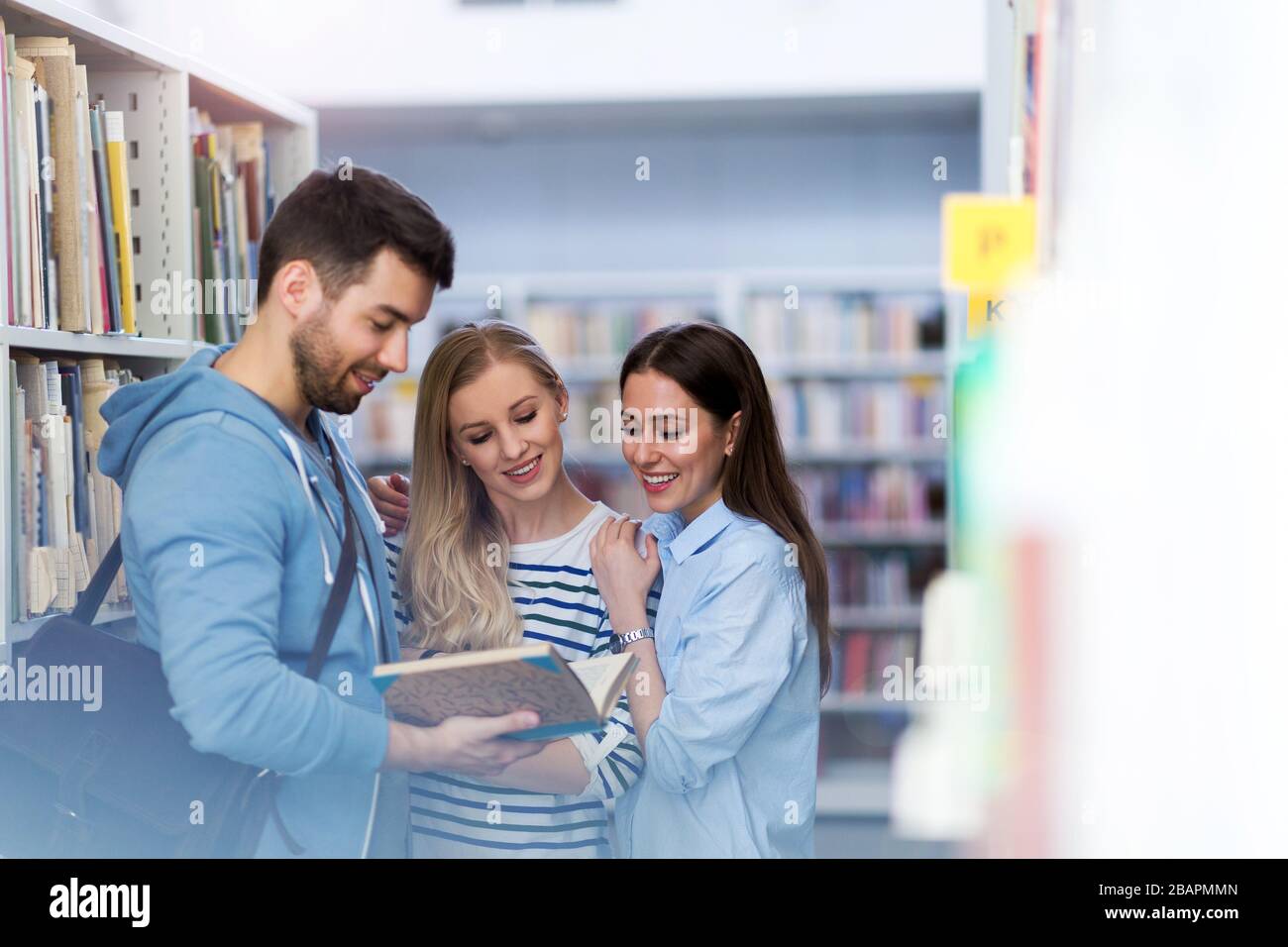 University students working in the library at campus Stock Photo - Alamy