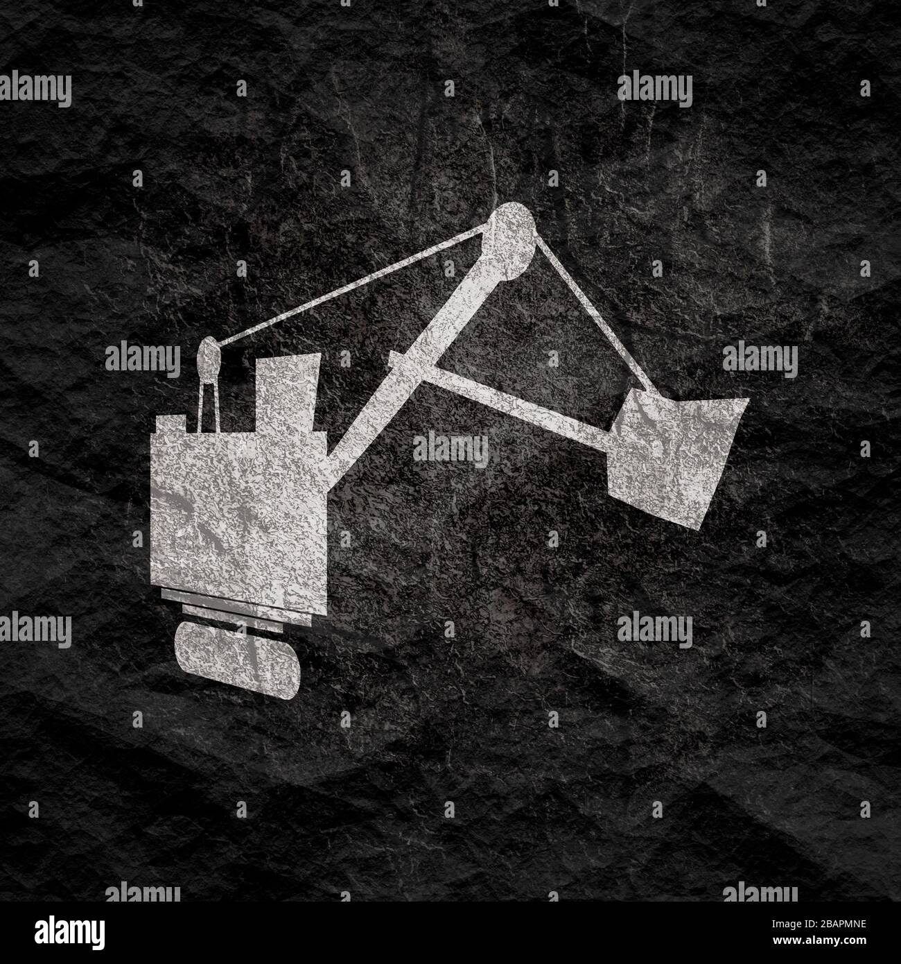 Mining excavator icon isometric hi-res stock photography and images - Alamy