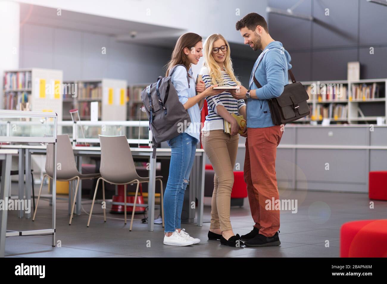 University students working in the library at campus Stock Photo - Alamy