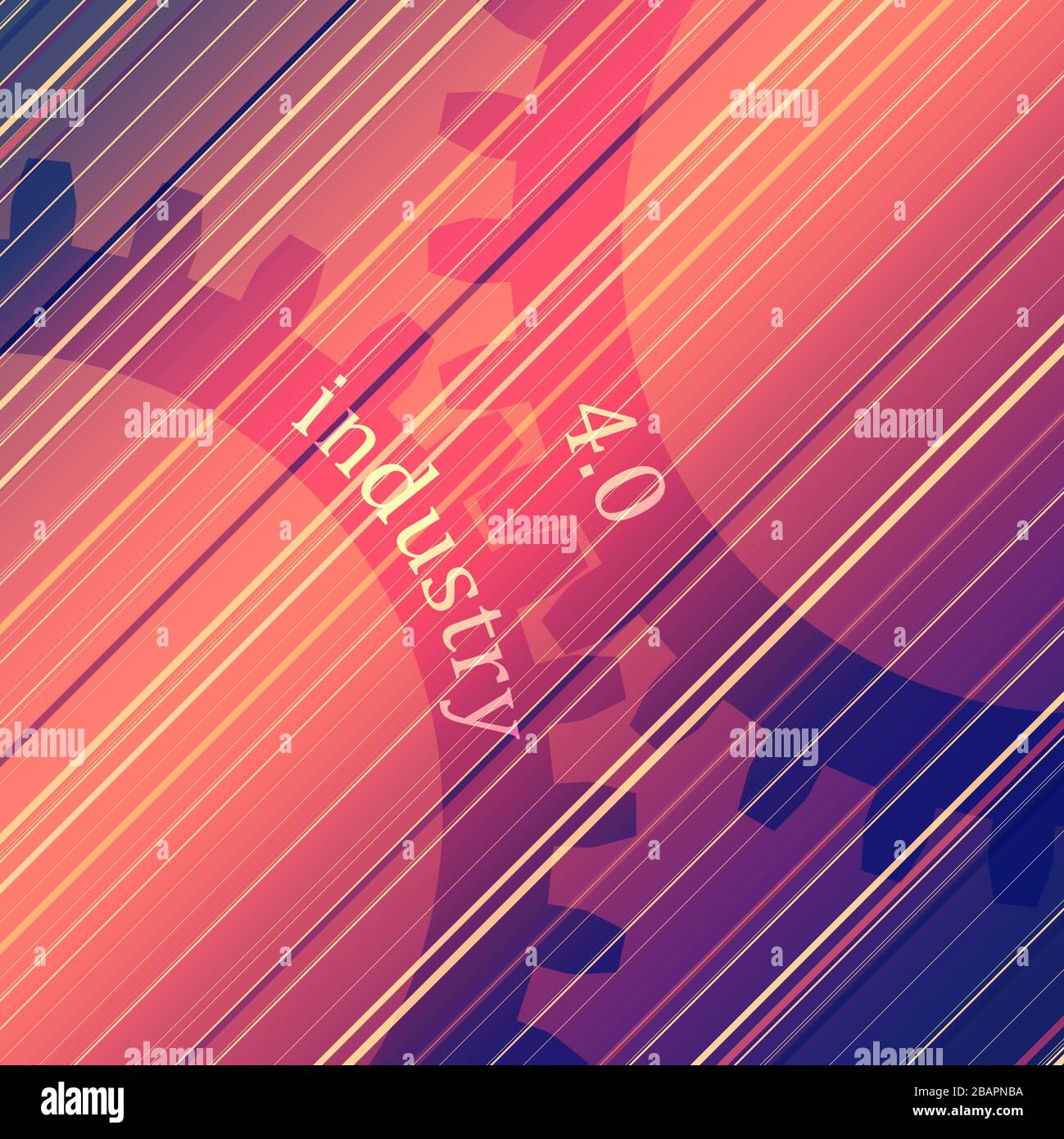 Industry four point zero text on the Gears Stock Photo - Alamy