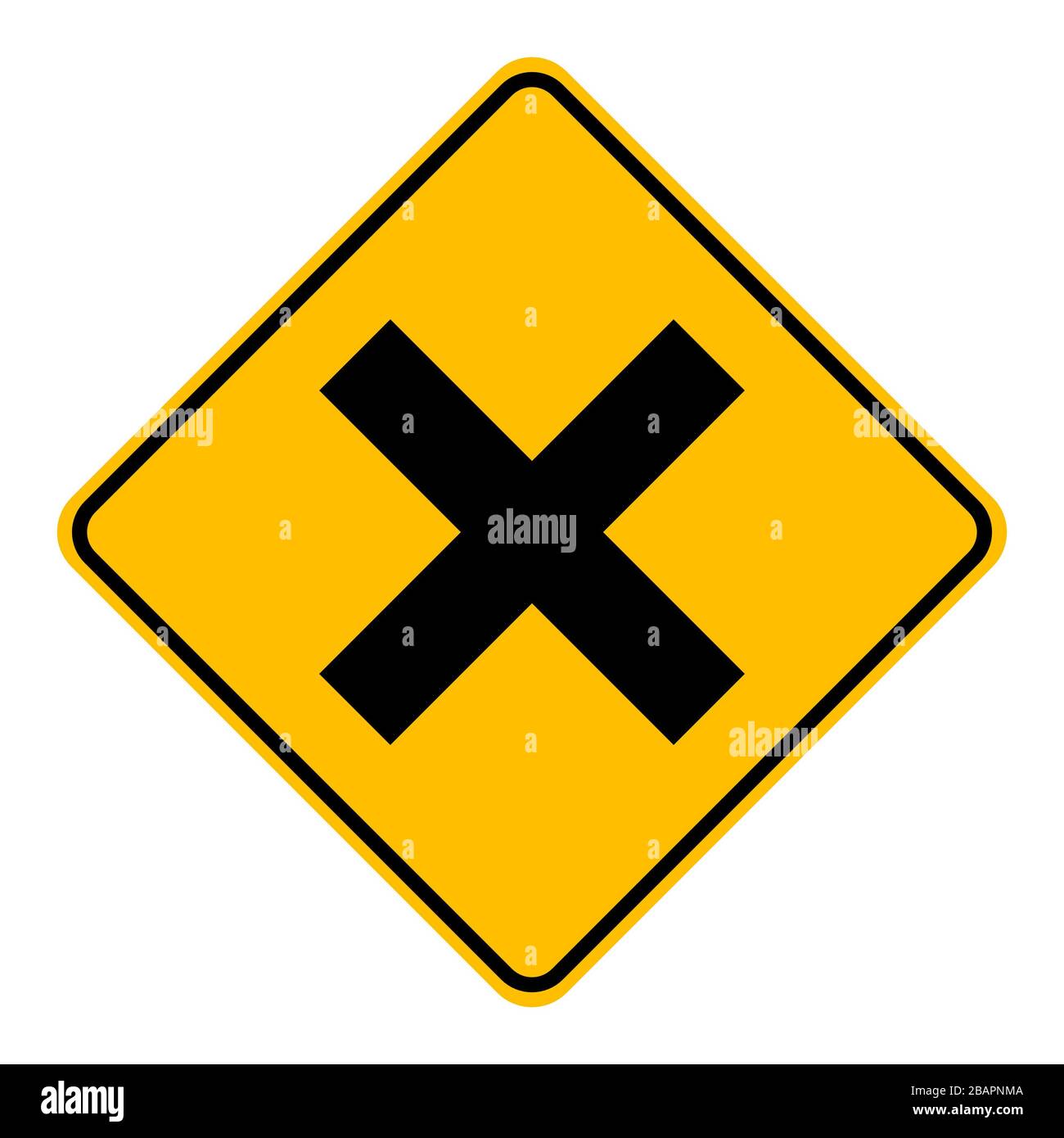 Crossing and road sign Stock Photo - Alamy